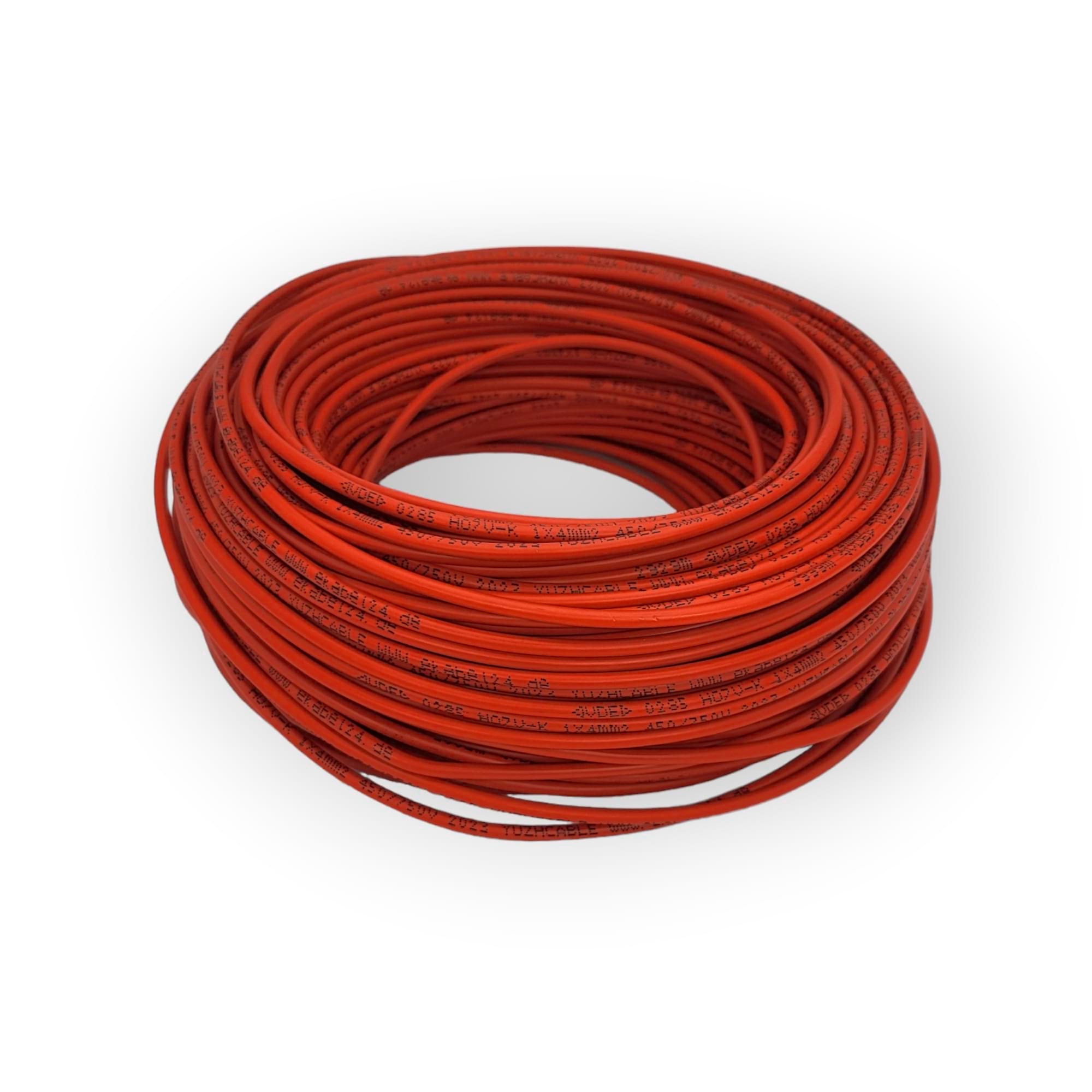 Aderleitung flexibel H07V-K 10 mm² rot Meterware